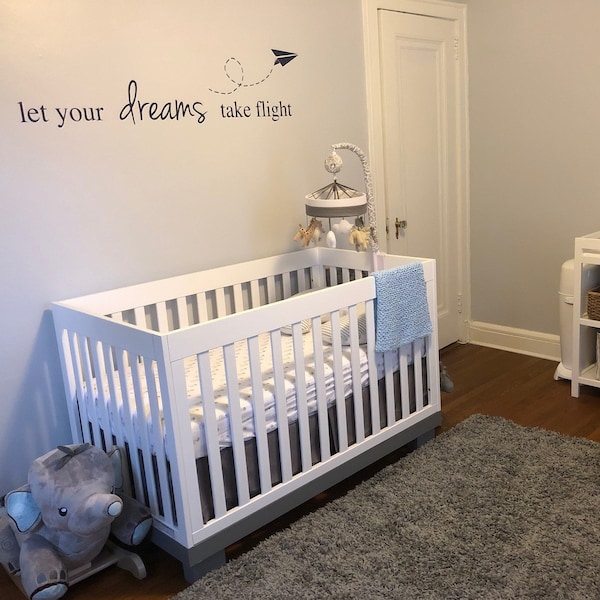 Kids Airplane Bedroom Decor, Children's Playroom Wall Art Saying ...