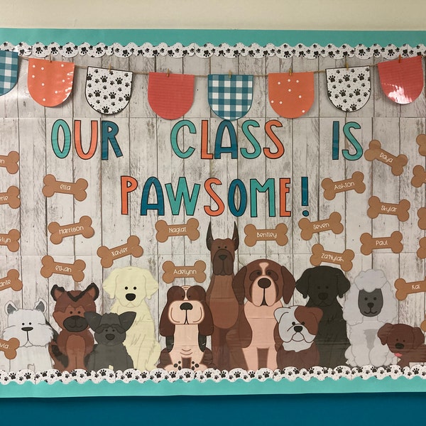 Puppy Love- Puppy Bulletin Board Kit - Etsy