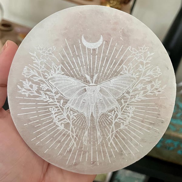 One Beautiful Black Obsidian Scrying Plate, Black Obsidian Scrying ...