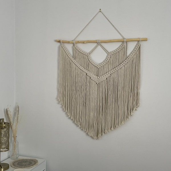 Minimalist Macrame Wall Hanging, Simple Macrame Wall Decor, Wall Art ...