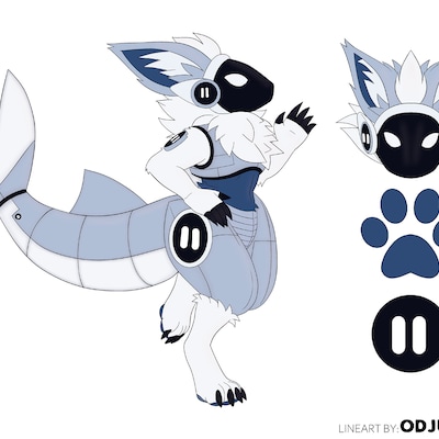 Protogen Furry Reference Sheet / Adoptable Base Kit - Etsy