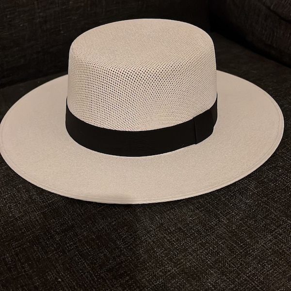 Boater | Palm Straw Boater Hat for Women | Wide and Stiff Brim ...