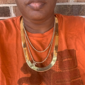 Milano Figaro Rope Chain Necklace Real 14K Tricolor Gold All - Etsy