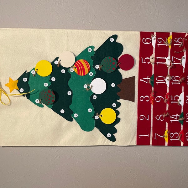 Christmas Tree Advent Calendar Holiday Tree Calendar Christmas ...