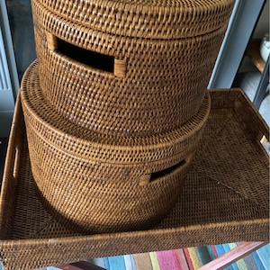 Rattan Butler Tray With Wooden Legs 65 X 45 X 75cm Hand - Etsy UK