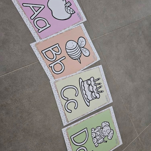 Pastel Picture Alphabet Posters: Colorful Classroom Decor (digital ...