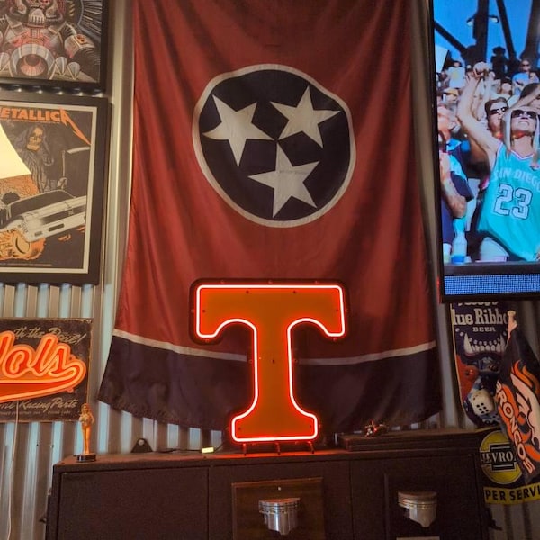 University of Tennessee Vols Power T Neon LED Light Art - Etsy