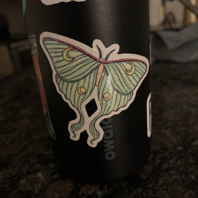 Regal Moth Holographic Sticker, Regal Moth Sticker, Laminated Sticker ...