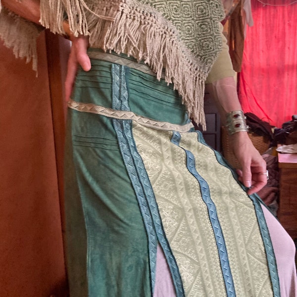 SET of 3, Skirt, Shorts and Bra, Tribal Fusion, Celtic, Organic, Tribal ...