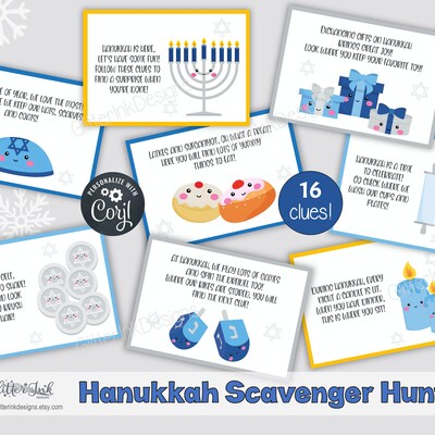 HANUKKAH Clipart, Silver Hannukah, Commercial Use, Hannukah Graphics ...
