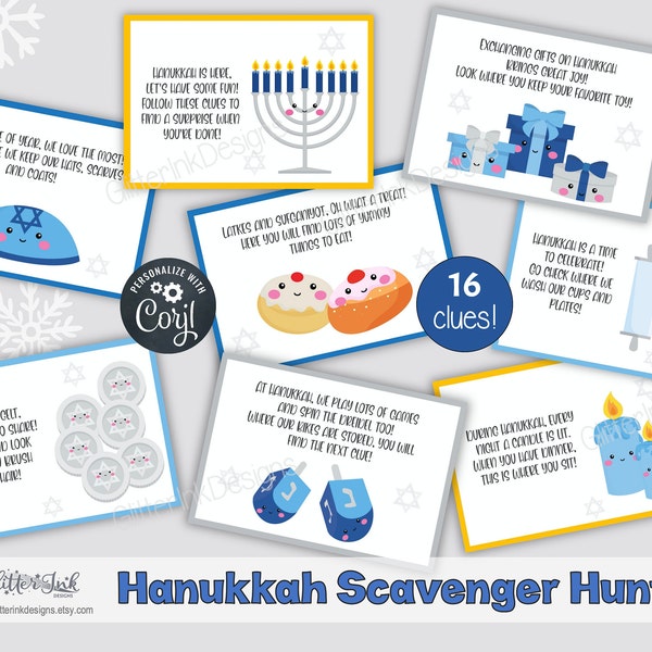 HANUKKAH Clipart, Silver Hannukah, Commercial Use, Hannukah Graphics ...