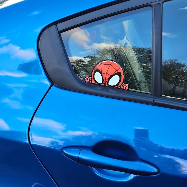 Spider Man ( Inspired Parody ) Peeking Peek Peekabo Peekers Vinyl Decal ...