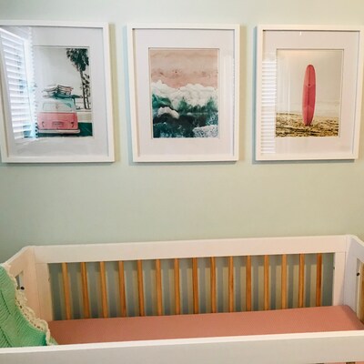 Pink Beach Decor, Coastal Poster, Aerial Beach Photography, Pink Beach ...