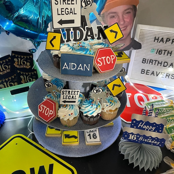 Cupcake Toppers Driver License Birthday, 16th Birthday Cupcake Toppers ...
