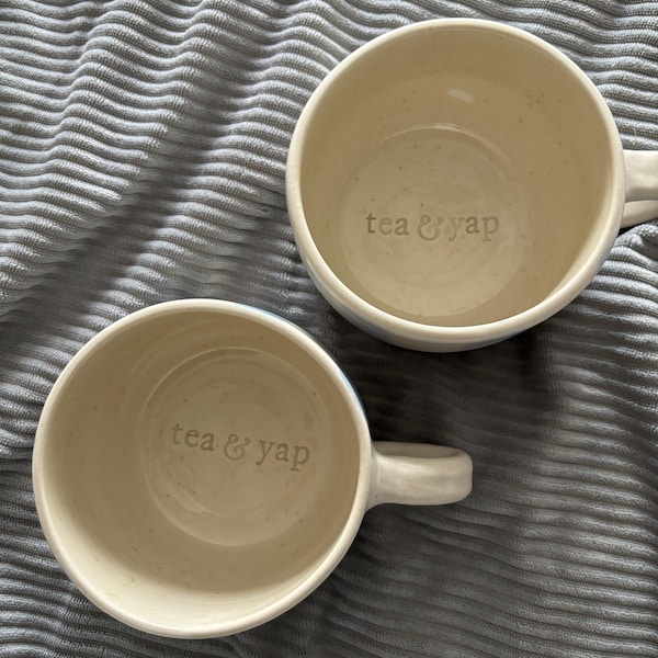 Striped Personalised Mug, Customised Stripe Cup, Hand Made Ceramics ...