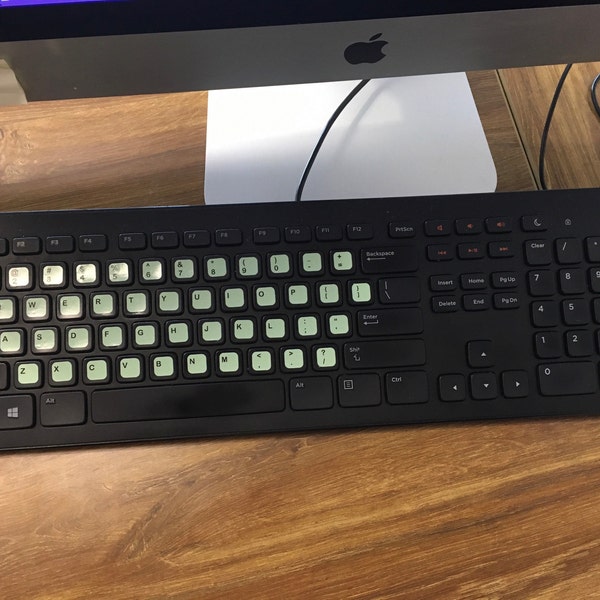 Standard English Keyboard Sticker QWERTY Dvorak Colemak Vinyl Decal ...