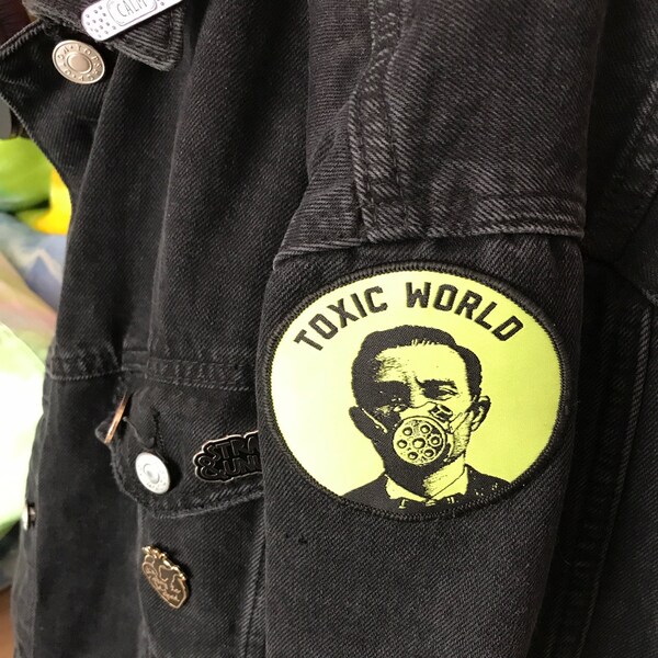Toxic World Patch. Woven Iron on Patch. - Etsy