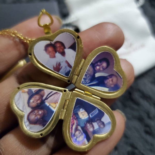 Heart Locket With Photo, Vintage Photo Locket Necklace, Custom Locket ...
