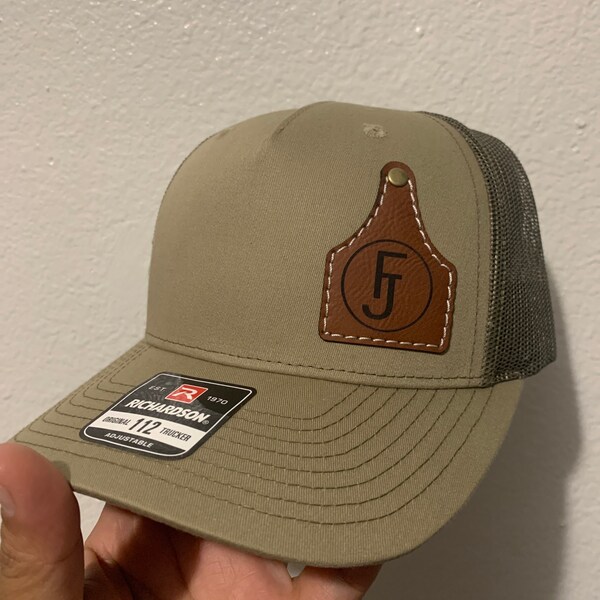 Customizable Cow Tag Hat Adult Cattle Tag Cap Richardson 112 or Flat ...