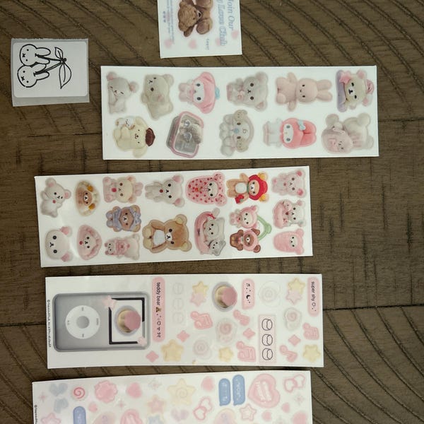 Cute Accessories Sticker Sheet Cute Korean Starionery, Deco Stickers ...