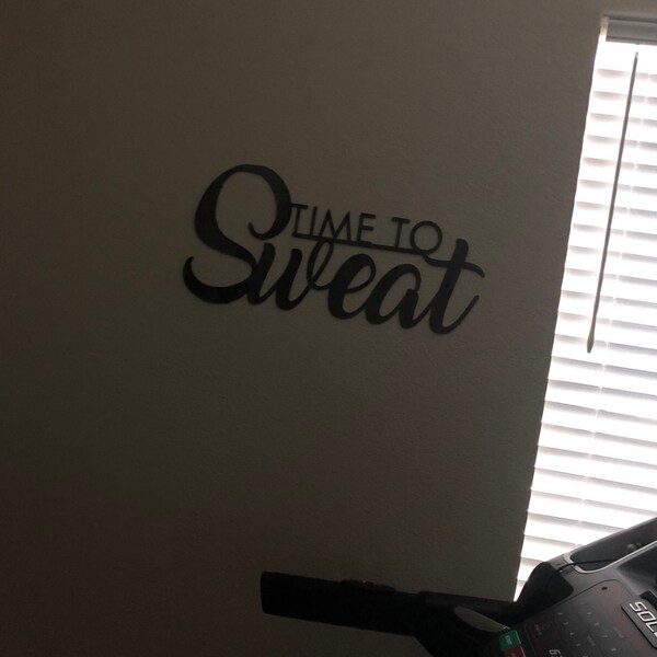 Time to Sweat - Home Gym Sign - Work Out - Exercise - Biking Decor ...