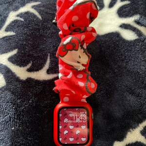 Apple Watch Band Cute Iridescent Pink and Silver Scrunchie - Etsy