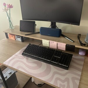 Cute Beige Desk Mat Checkered Y2k Aesthetic Desk Accessories Keyboard ...