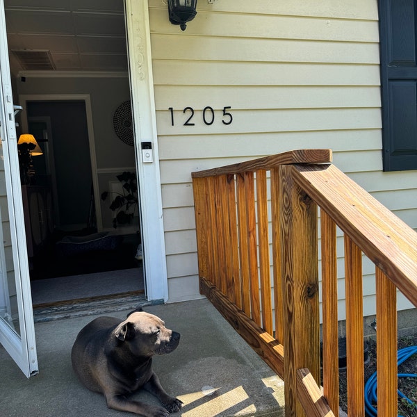 NO DRILLING REQUIRED 4.5" Vinyl Siding House Numbers and Letters Black ...