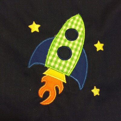 Rocket Ship Applique Machine Embroidery Design Space Shuttle - Etsy
