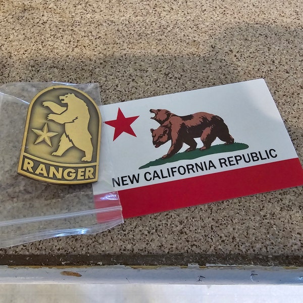 NCR Ranger Hat Pin and Insignia Stickers - Fallout New Vegas Inspired ...