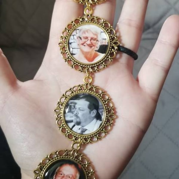 Bridal Bouquet Photo Memorial Charm GOLD Wedding Memory Photo Charm ...