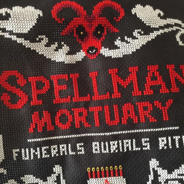 Spellman Mortuary ~ Occult Cross Stitch Pattern ~ Sabrina, Chilling ...