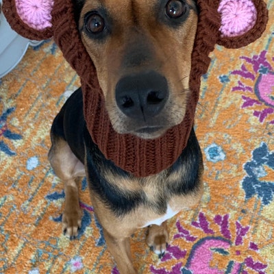 Monkey Dog Snood Knit Crochet Dog Hat Easter Dog Costume - Etsy