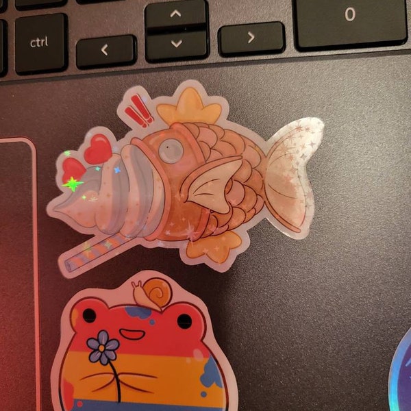 Magi-taiyaki, Magikarp, Weatherproof Vinyl Sticker Decal, Die Cut ...
