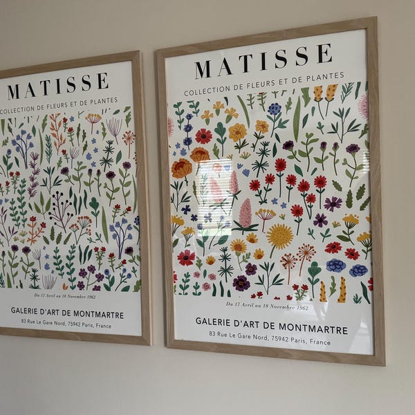 Matisse Botanical Art Prints Set: Floral Exhibition Poster - Etsy
