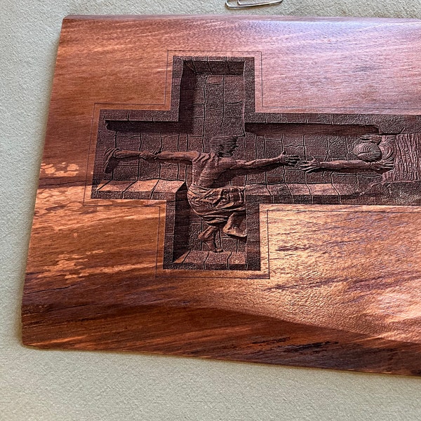 Digital Engraving File -jesus Cross Well 3D Illusion File for Wood ...