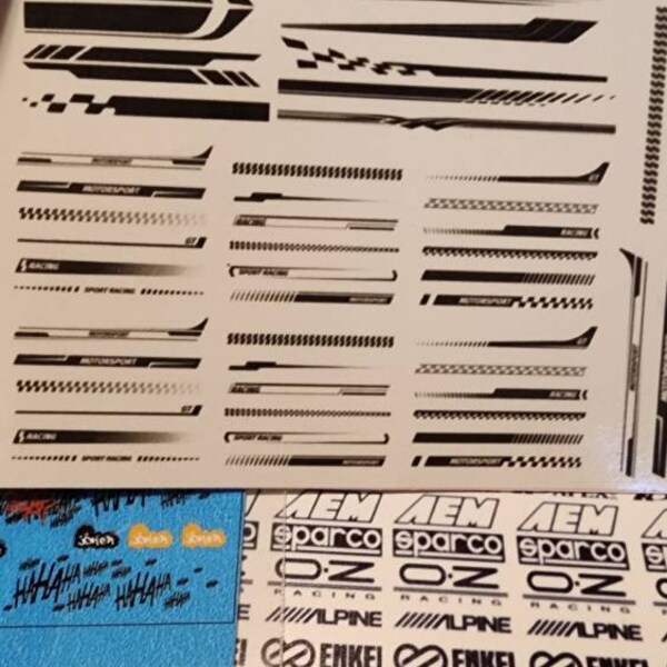 White Toner Racing Stripe Decals 1/64 - Etsy
