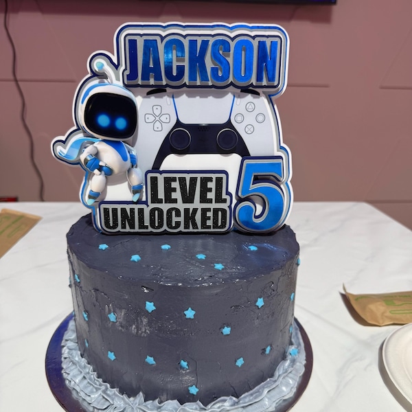 Astro Bot Inspired 3D Birthday Cake Topper, Party Decorations, Unique ...