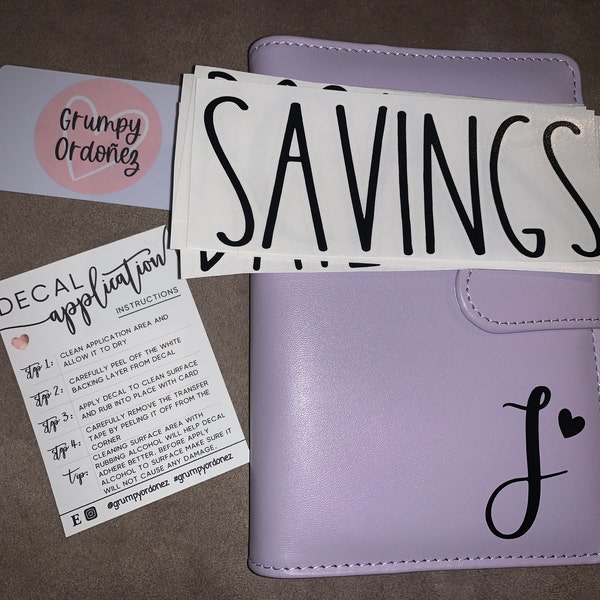 Money Envelope System Stickers/vinyl Decals/budget Stickers/budget ...