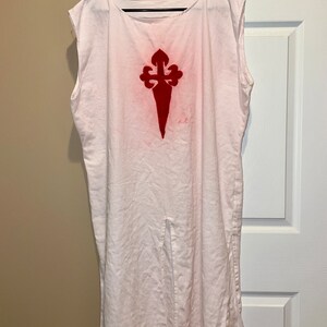 Medieval Viking White/red Color Tunic/cloak for Armor - Etsy