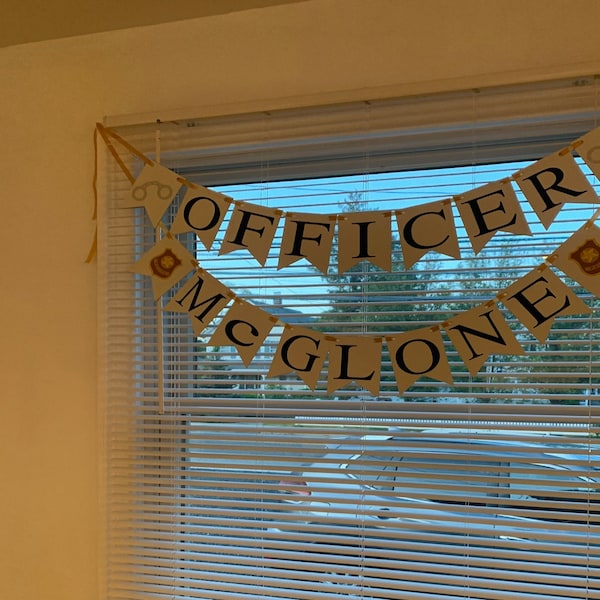Police Officer Banner: Personalized Retirement, Promotion, Birthday ...