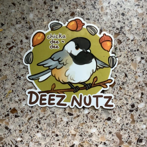 Chickadeez Nuts Sticker - Etsy