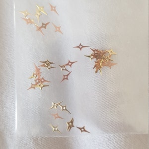 Matte Satin Gold Stars Shape Glitter 3mm Stars Tiny Star | Etsy