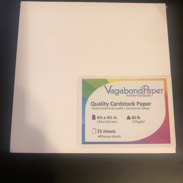 Premium Square Cardstock Paper (pack of 25 Squares) - Choose Size and ...