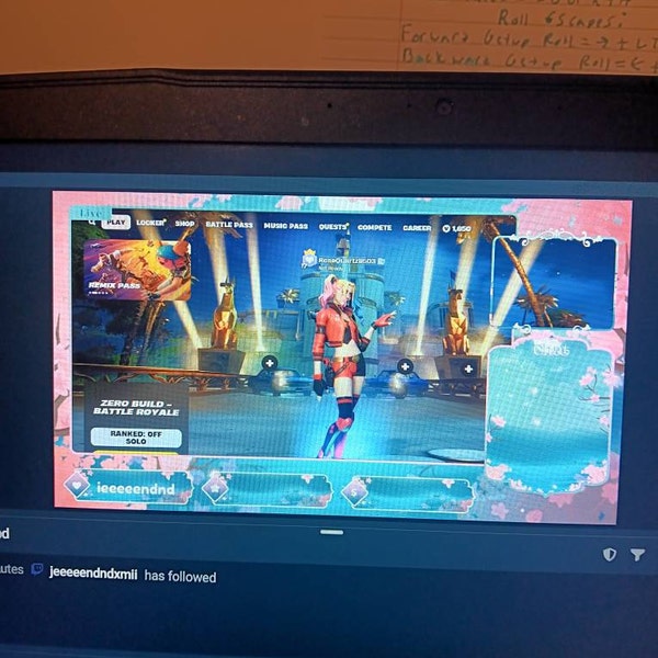 Sakura Dream Animated Stream Overlay Package for Twitch Bundle, Pink ...