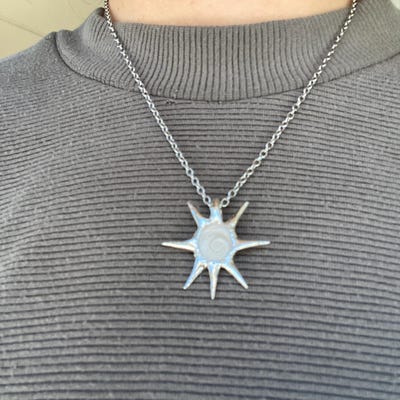 Y2k Grunge Cyber Spiky Heart Necklace, Goth Alt Jewelry, Statement ...