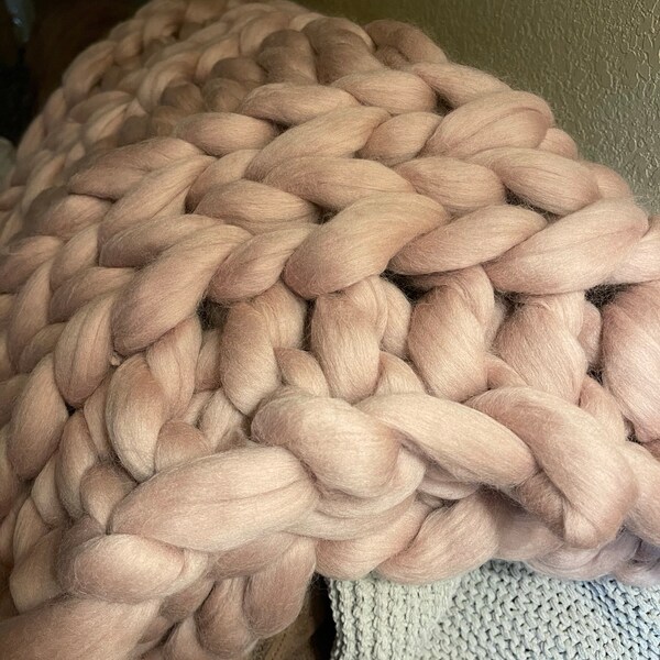 Super Chunky Knit Blanket Chunky Knit Blanket Giant Knit Blanket 21 ...