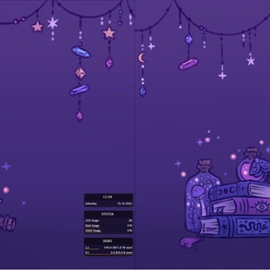 Moth Magic Computer Desktop Theme Background Wallpaper Organizer Set - Etsy