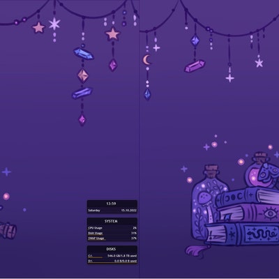 Moth Magic Computer Desktop Theme Background Wallpaper - Etsy