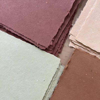 Handmade Paper Sheet Sets Mixed Media Collection 10 Sheets in 5x7, 8x10 ...